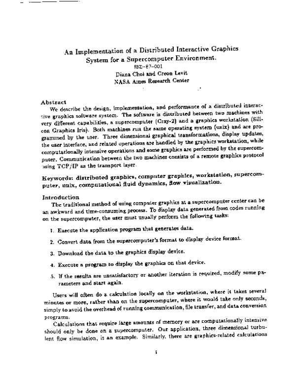 Pdf Implementation Of A Distributed Interactive Graphics System