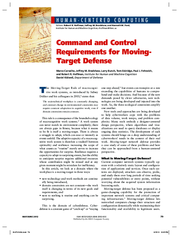 (PDF) Command and Control Requirements for Moving-Target Defense