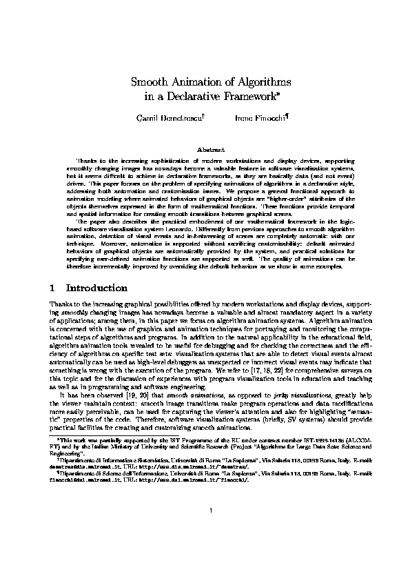 (PDF) Smooth animation of algorithms in a declarative framework