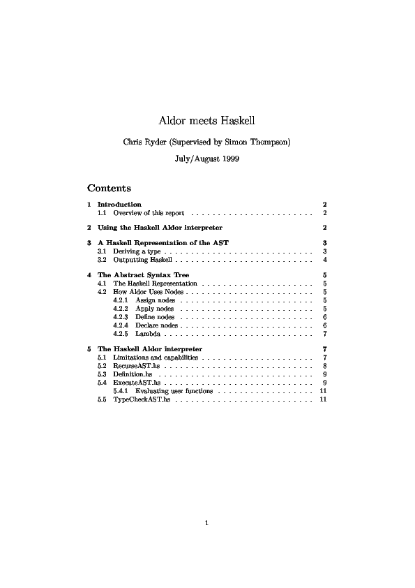 (PDF) Aldor meets Haskell