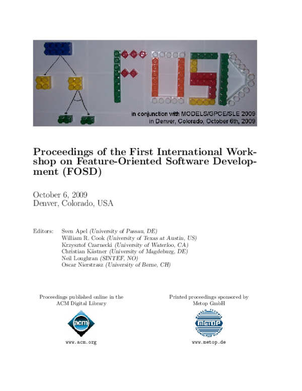 (PDF) Model-driven development of families of Service-Oriented Architectures