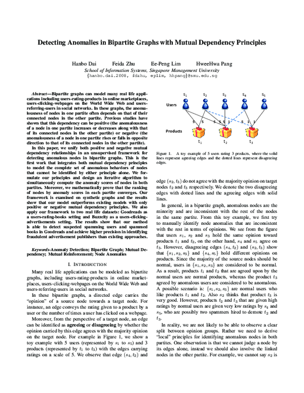 (PDF) Detecting Anomalies in Bipartite Graphs with Mutual Dependency Principles