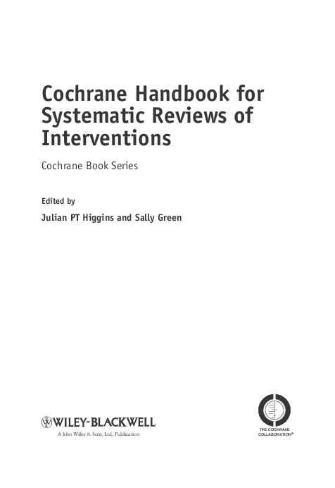 (PDF) 20 Qualitative research and Cochrane reviews