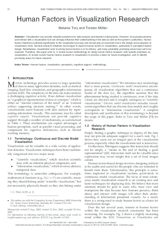 (PDF) Human factors in visualization research