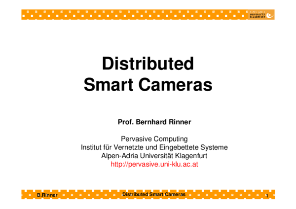 (PDF) Distributed Smart Cameras