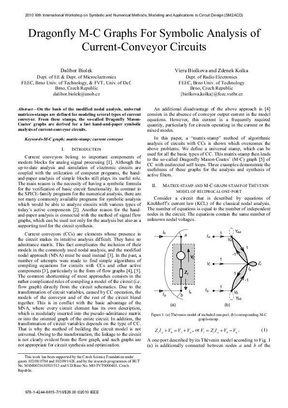 (PDF) Dragonfly MC graphs for symbolic analysis of current-conveyor ...