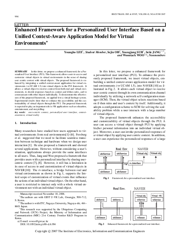 (PDF) Enhanced framework for a personalized user interface based on a unified context-aware ...