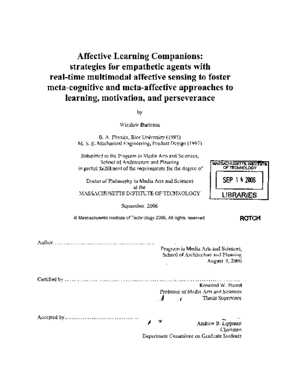 (PDF) Affective learning companions: strategies for empathetic agents ...