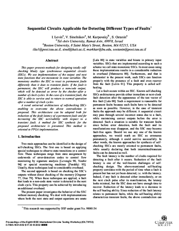 Pdf Sequential Circuits Applicable For Detecting Different Types Of