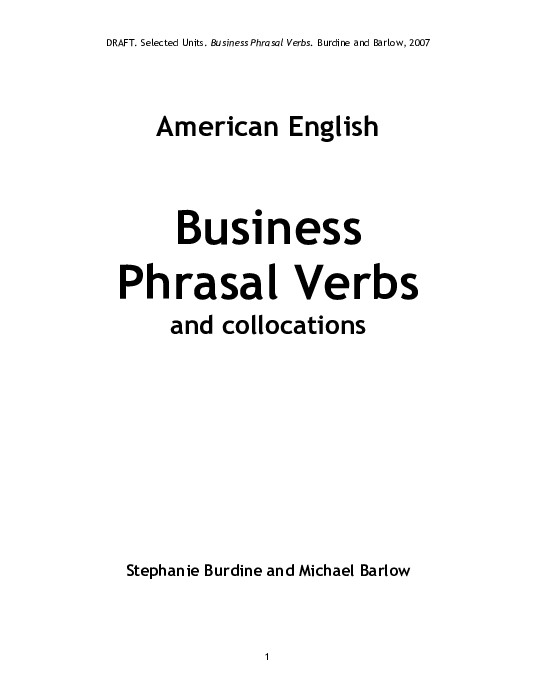 (PDF) Business Phrasal Verbs
