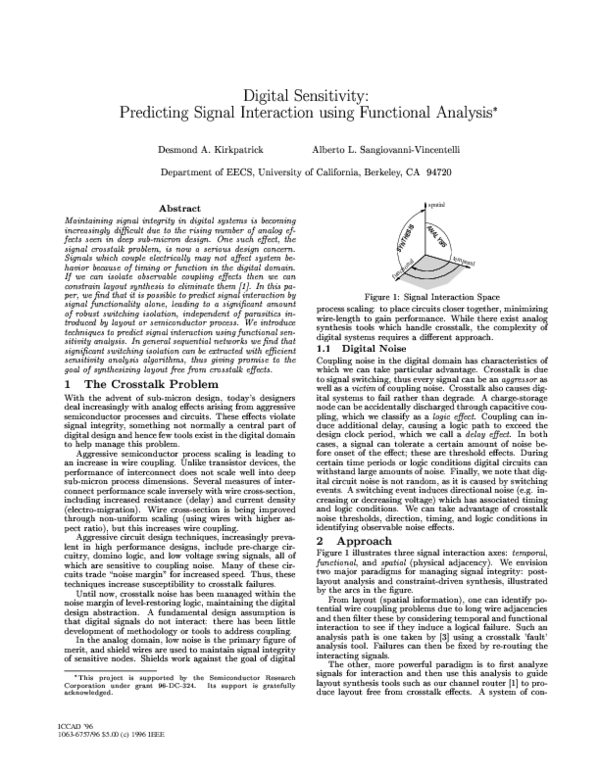 Pdf Digital Sensitivity Predicting Signal Interaction Using