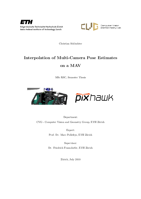 (PDF) Interpolation of Multi-Camera Pose Estimates on a MAV