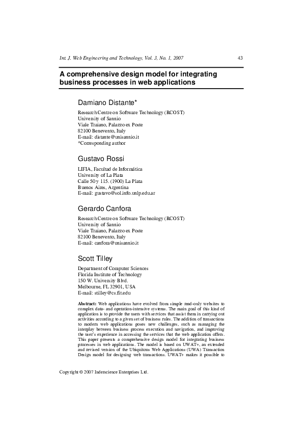 (PDF) A comprehensive design model for integrating business processes ...