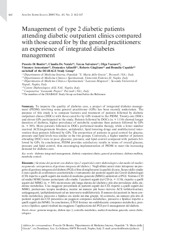 (PDF) Management of type 2 diabetic patients attending diabetic ...