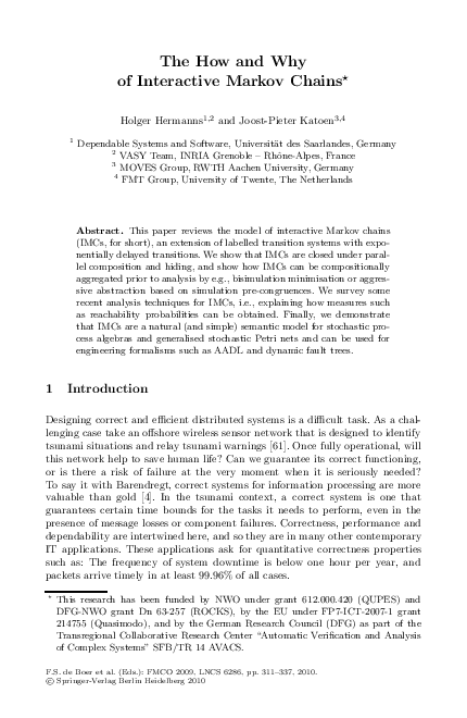 Pdf The How And Why Of Interactive Markov Chains 