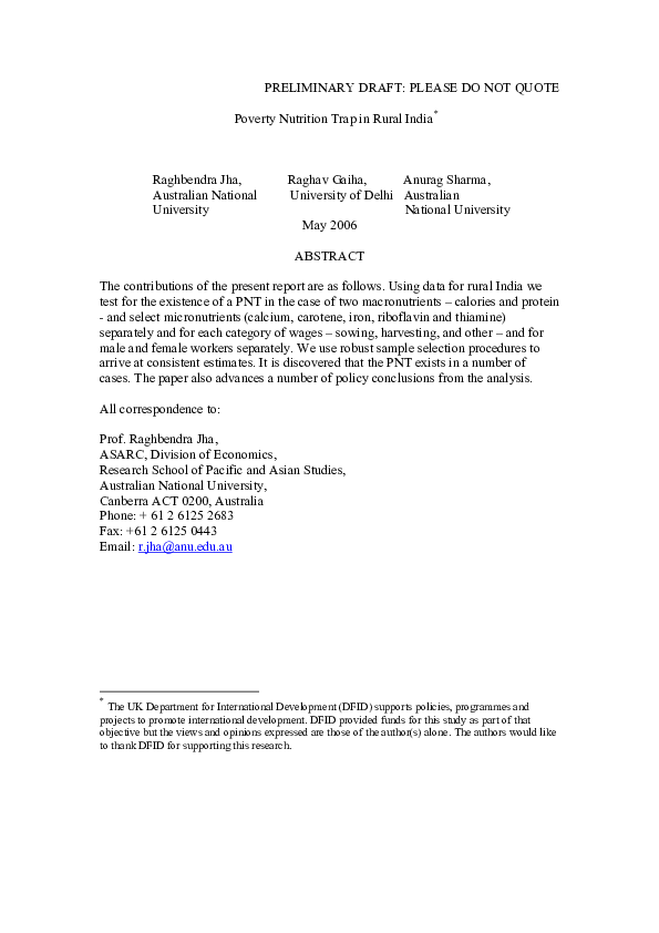 (PDF) PRELIMINARY DRAFT: PLEASE DO NOT QUOTE