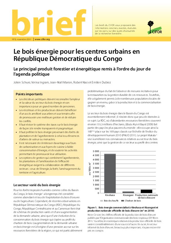 (PDF) Le bois énergie pour les centres urbains en République ...