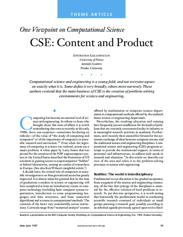 (PDF) CSE: content and product