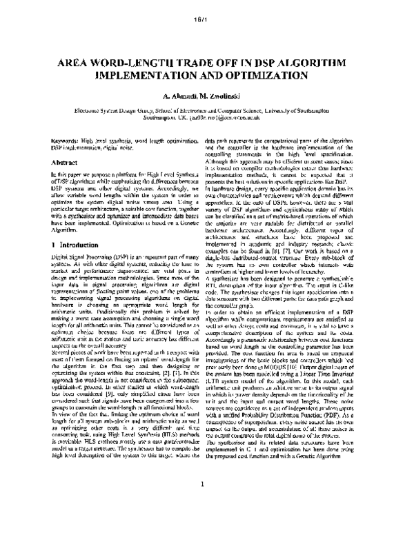 (PDF) IMPLEMENTATION AND OPTIMIZATION