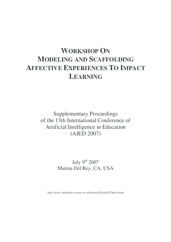 (PDF) Leveraging affect for narrative-centered guided discovery learning environments