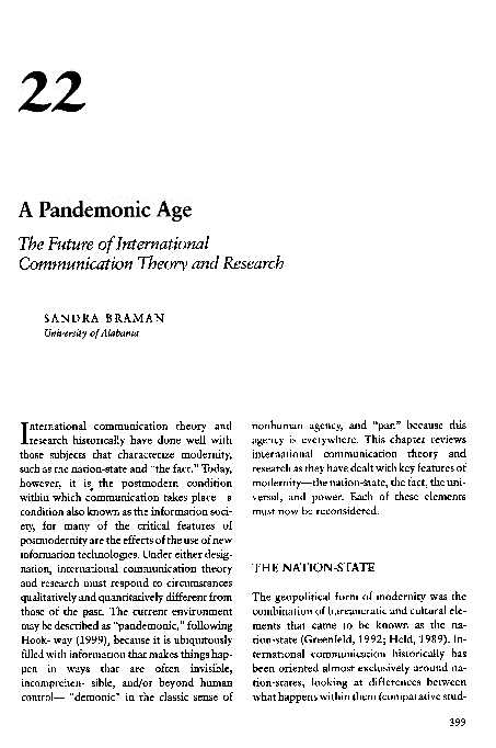 (PDF) The Future of International Communication Theory and Research