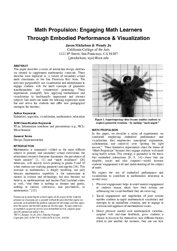 (PDF) Math propulsion: engaging math learners through embodied ...