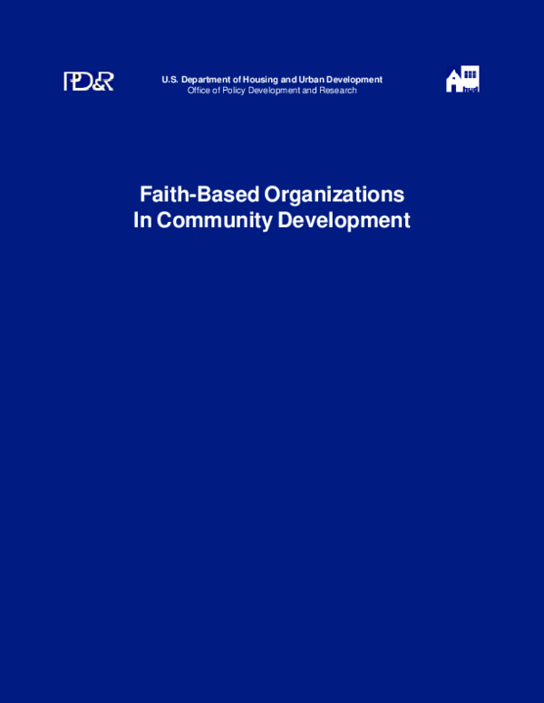 (PDF) Faith-Based Organizations In Community Development