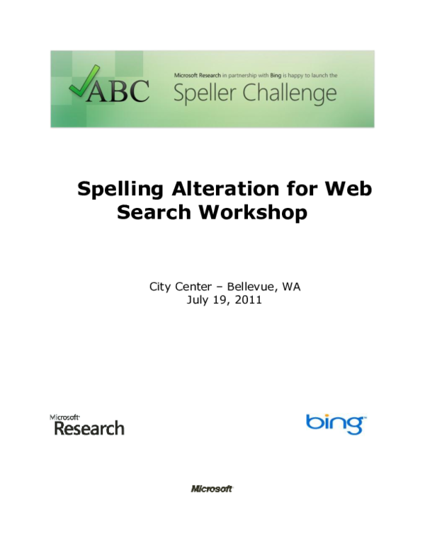 (PDF) Cloudspeller: Spelling correction for search queries by using a unified hidden markov ...