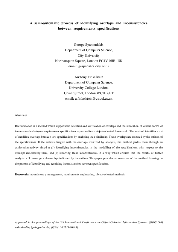 (PDF) A semi-automatic process of identifying overlaps and inconsistencies between requirements ...
