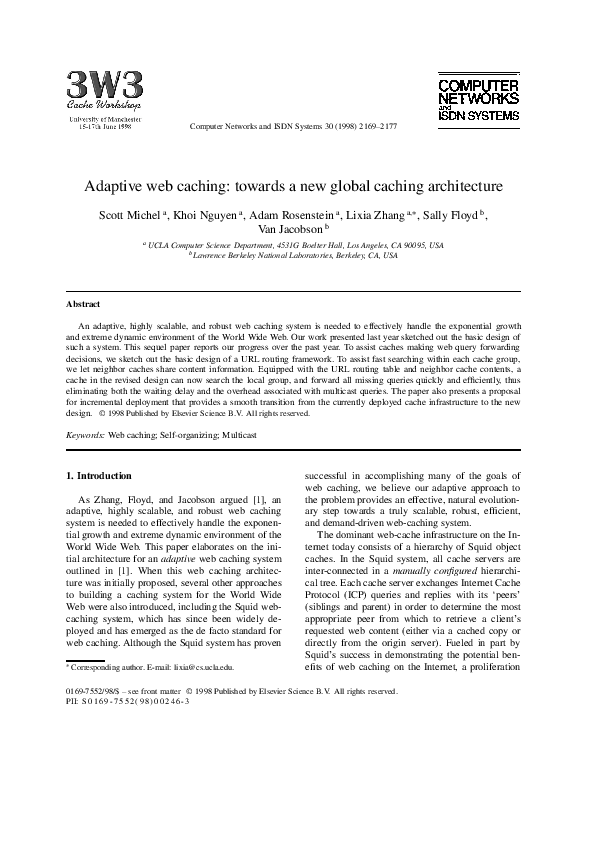 (PDF) Adaptive web caching: towards a new global caching architecture