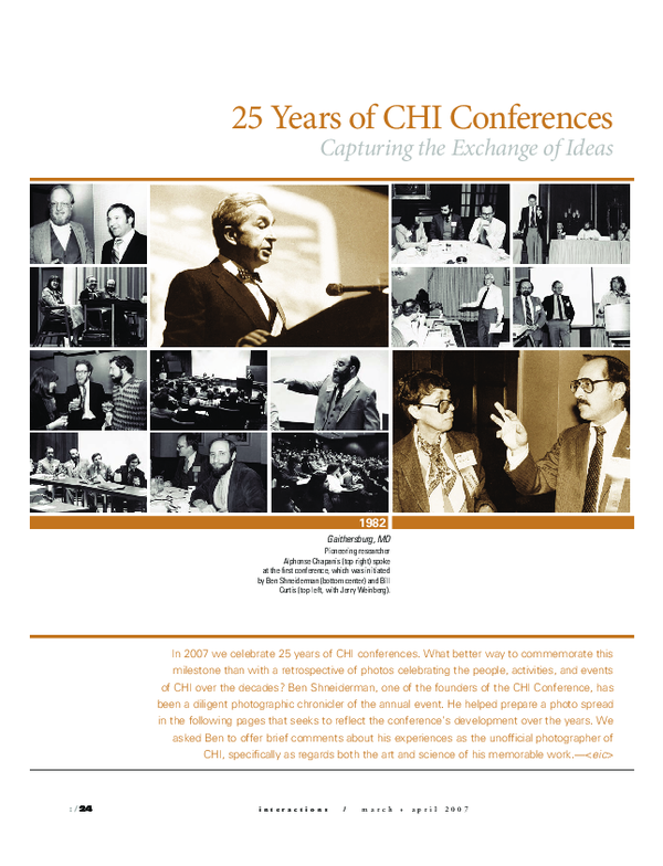 (PDF) 25 Years of CHI Conferences