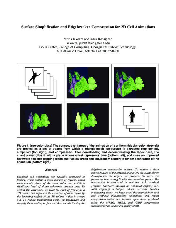 (PDF) Surface simplification and Edgebreaker compression for 2D Cell ... (PDF) Surface simplification and Edgebreaker compression for 2D Cell ...
