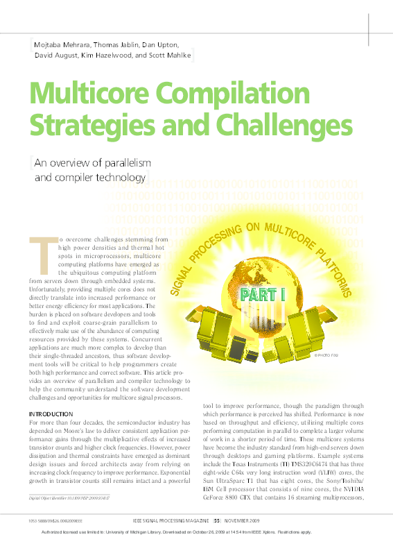 (PDF) Multicore compilation strategies and challenges