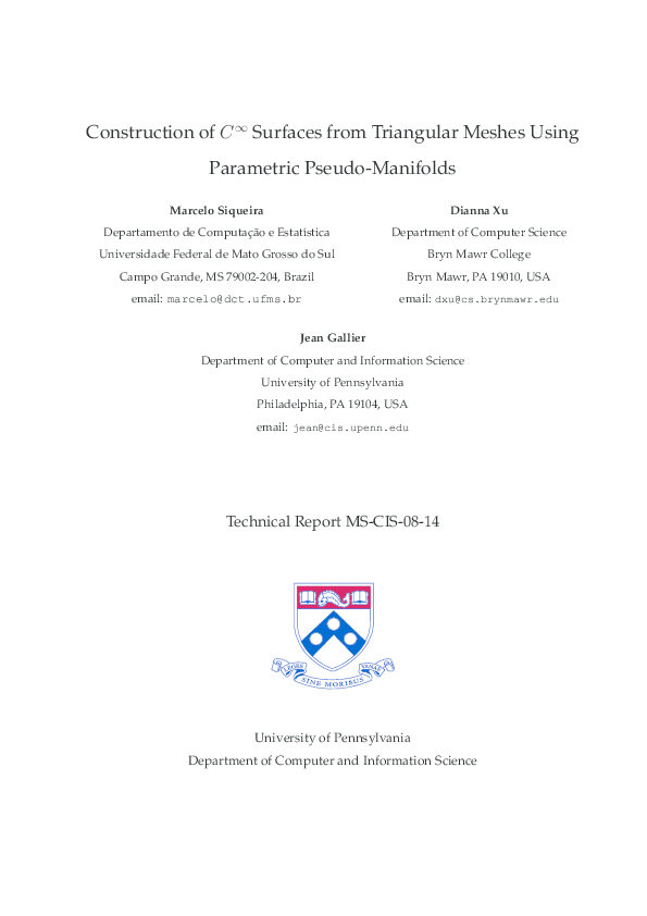 (PDF) Construction of c surfaces from triangular meshes using ...