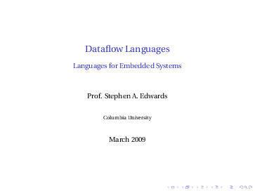 (PDF) Dataflow languages