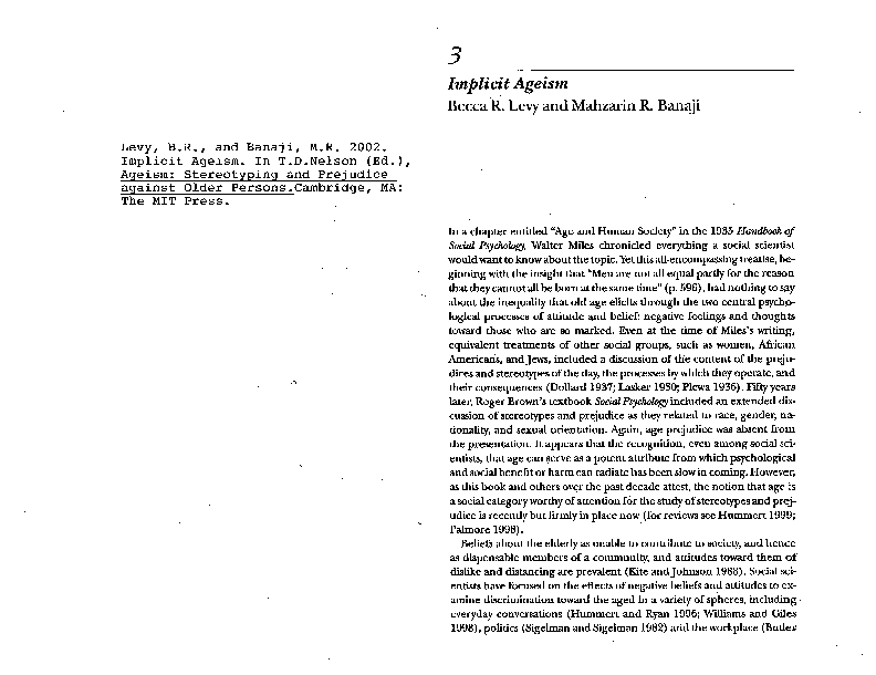 (PDF) Implicit ageism