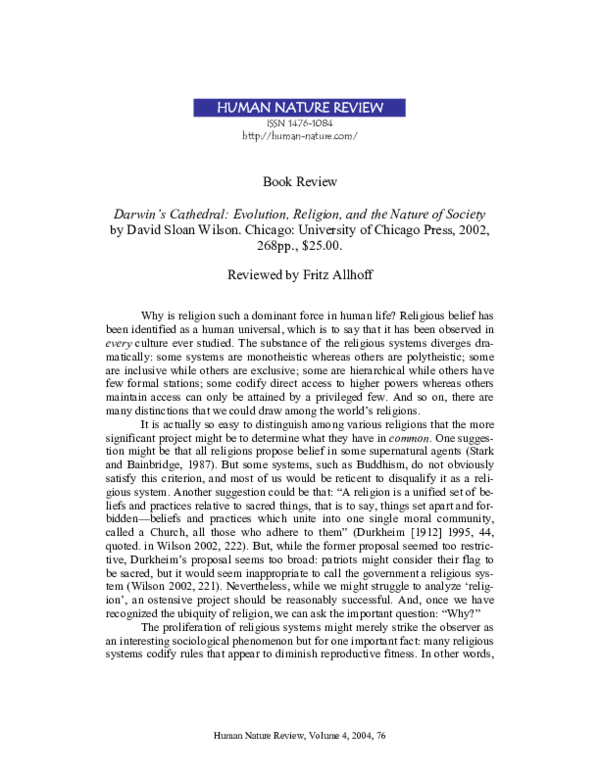 (PDF) HUMAN NATURE REVIEW