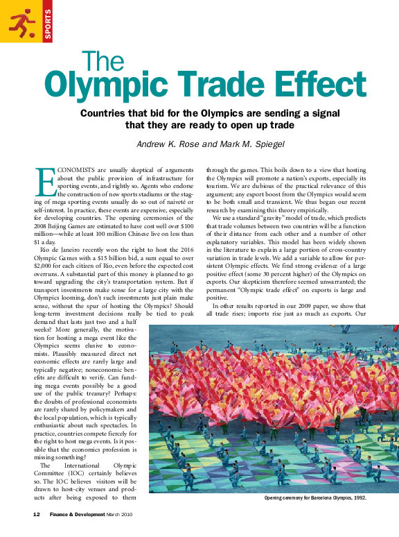 (PDF) olympic trade effect