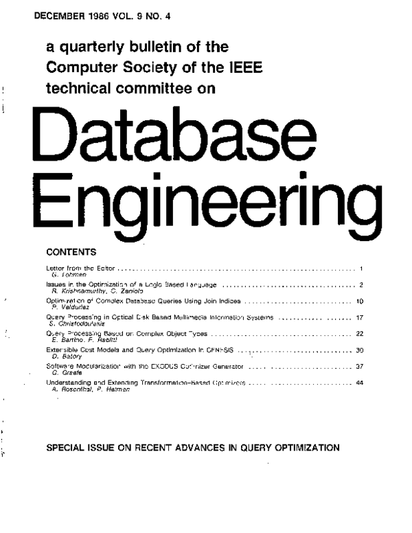 (PDF) Query processing based on complex object types