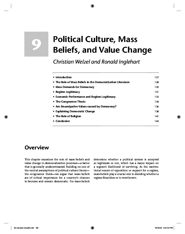 (PDF) Political culture, mass beliefs, and value change
