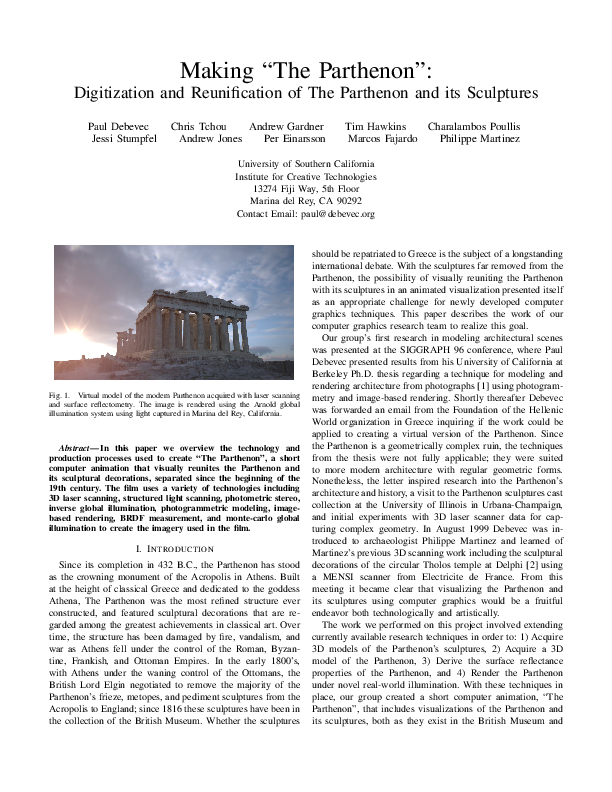 (PDF) Making The Parthenon