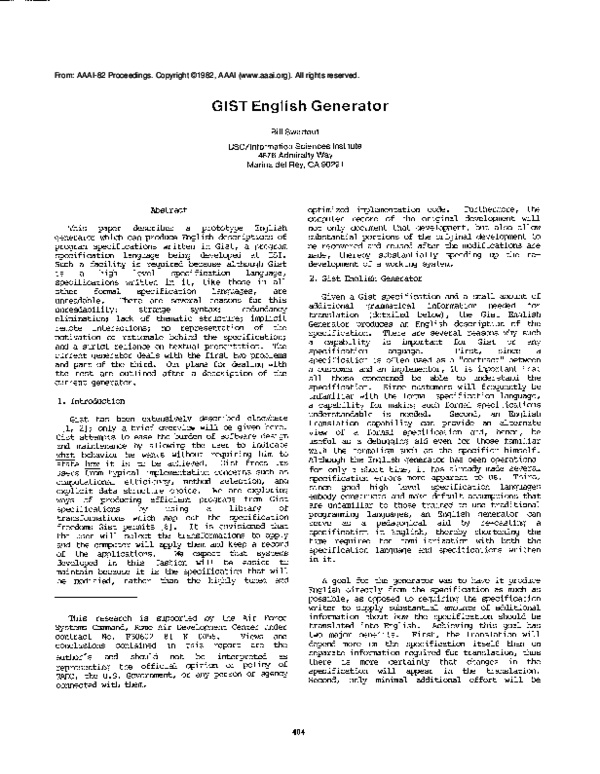 (PDF) GIST English generator