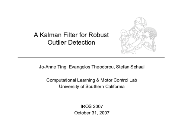 Pdf A Kalman Filter For Robust Outlier Detection