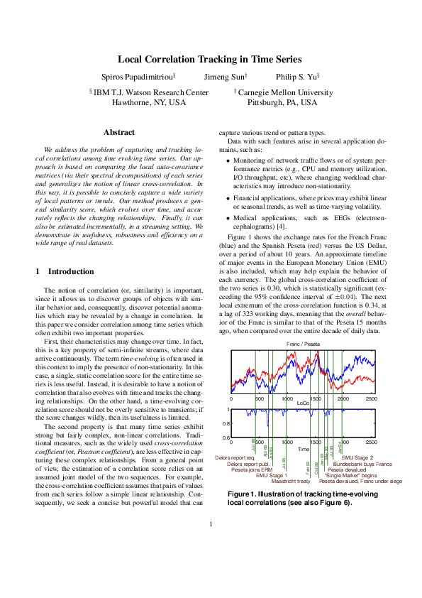 (PDF) Local correlation tracking in time series