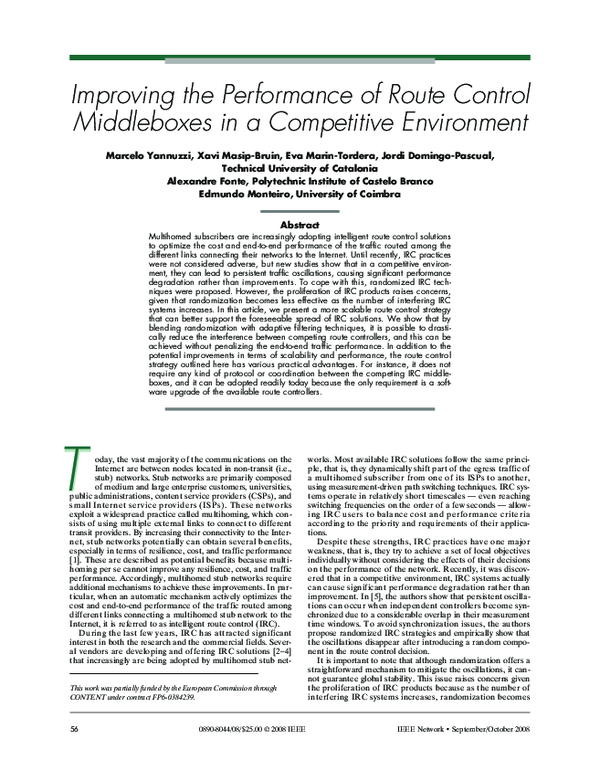 (PDF) Improving the Performance of Route Control Middleboxes in a ...