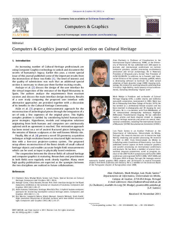 (PDF) Editorial: Computers & Graphics journal special section on ...
