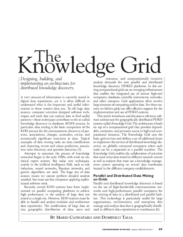 (PDF) The knowledge grid