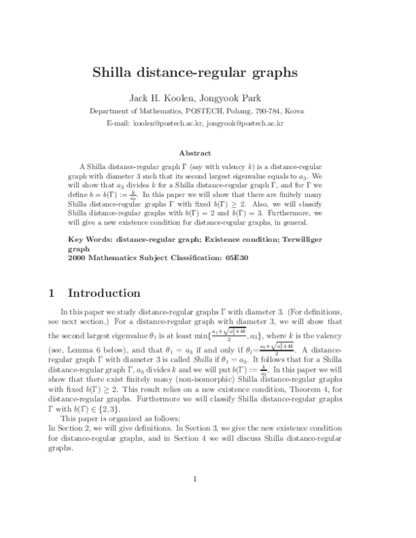 (PDF) Shilla distance-regular graphs