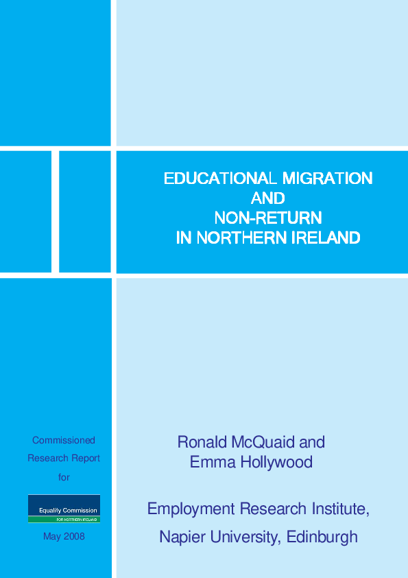 (PDF) Educational Migration and Non-return in Northern Ireland: A ...