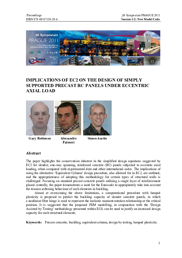 (PDF) IMPLICATIONS OF EC2 ON THE DESIGN OF SIMPLY SUPPORTED PRECAST RC ...